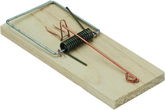 Grote Houten Muizenval - Effectieve oplossing - 1 stuk - Bruin - Hout | bol