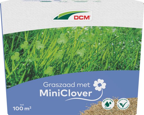 Graszaad met Miniclover 100 M2 (2kg) - Beter bestand tegen droogte ...