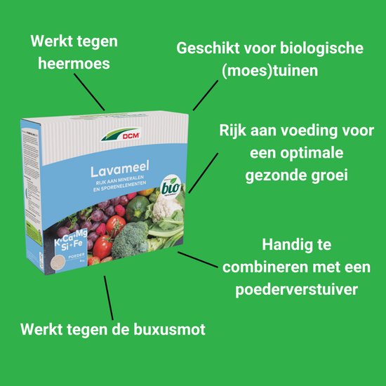 DCM Lavameel 4 kg - Tegen heermoes - Rijk aan voeding - Geschikt voor in de moestuin -... | bol