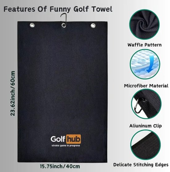 Nivard Golf Handdoek - Golfhanddoek - Golf Accessoires - Towel ...