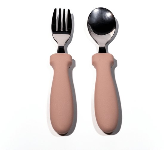 Mabebi - Oefenbestek - Kinderbestek - Vork en lepel - RVS - Siliconen handvat - Bestek... | bol