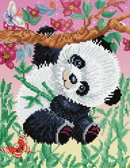 Diamond Dotz Simply Dotz Diamond SD4.411 Panda Art Kit 27x35cm | Games ...