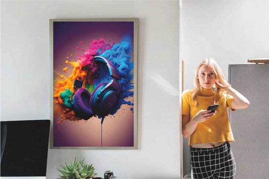 Kleurrijke A0 poster koptelefoon gaming headset | bol