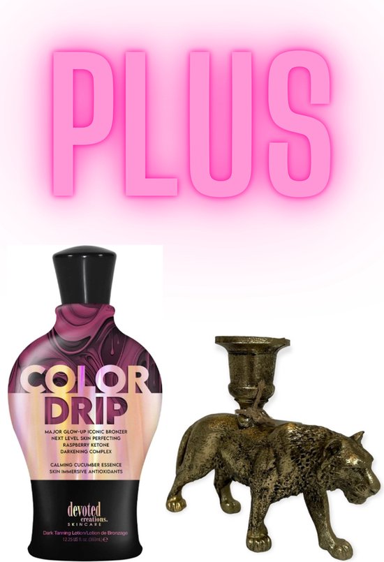 Devoted Creations Color Drip 360 ml PLUS Kandelaar Tijger Bronze | bol