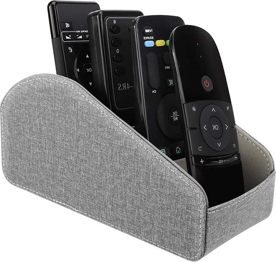 Remote Control Holder Leather TV Remote Organizer - Dark Gray - 5 ...