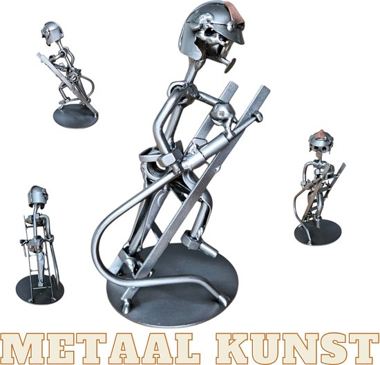 Brandweerman op ladder-metaal kunst-metaal beeld-brandweer-het best ...