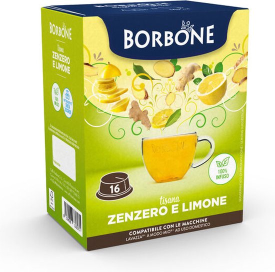 Caffè Borbone - Lavazza A Modo Mio - Gember Citroen Thee - Zenzero e ...