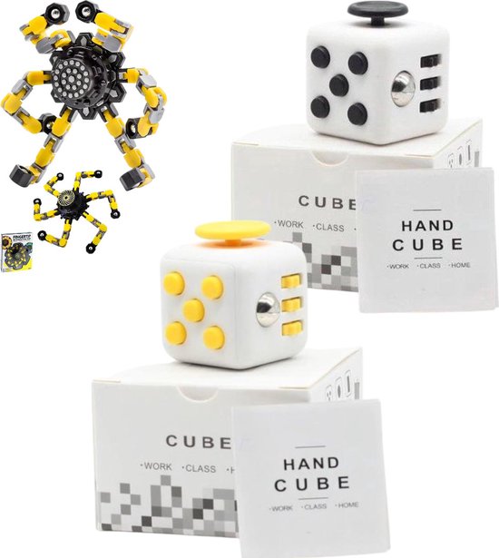 Fidget Cube Set ( 2 stuks geleverd voordeel ) + Whacky Track Spinner ...