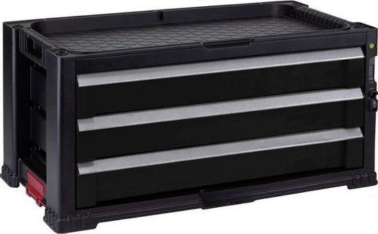 Stapelbare Gereedschapswagen Opzet - 3 Laden, Met Organizer En Slot | bol