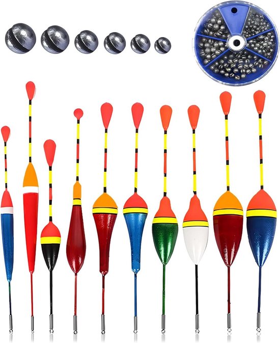 Forelzwemmer dobbers - 10 stuks hengeldobbers met looddobber - perfect ...