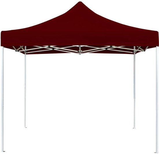 vidaXL Partytent inklapbaar 2x2m - Aluminium - Bordeaux Partytent ...