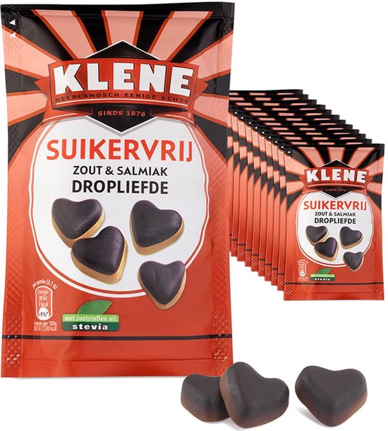 Klene Dropliefde - suikervrij - 90g x 12 | bol