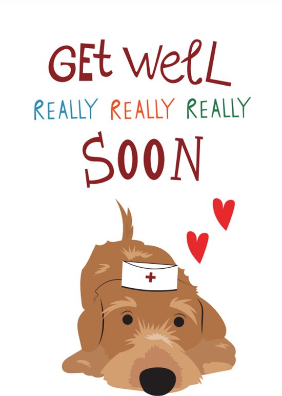 Honden snack Eetbare wenskaart bacon - get well soon 21x15 cm | bol