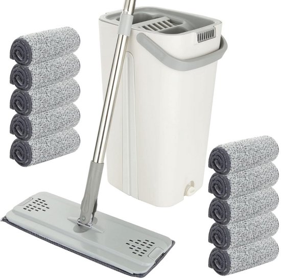 ApexArte® Dwijl en Emmer Set - Dweilsysteem - Dweilen & Vloerwissers | bol