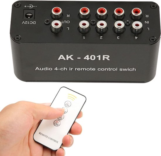 RCASwitch 4 in 4 Out Composite Video L/R Audio Switcher - Met IR ...