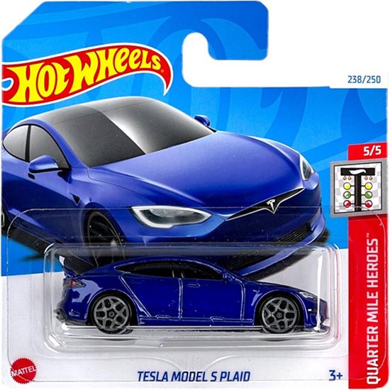 HOT WHEELS TESLA MODEL S PLAID BLUE 238/250 (1:64) HW QUARTER MILE ...