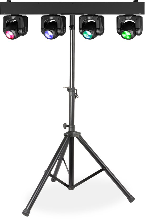 BeamZ Panther Quatro Beam Bar - Set met moving head bar op statief - 4 RGBW moving... | bol