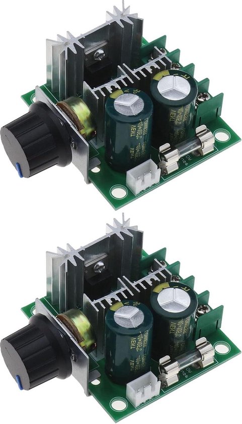 2 STKS 12 V-40 V 10A PWM DC Motor Snelheidsregelaar met Knop - Hoog rendement Hoge... | bol