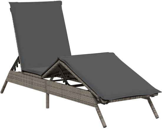 vidaXL Ligbed - Ligbedden - Tuinstoel - Tuinmeubel - Ligbed met kussen ...