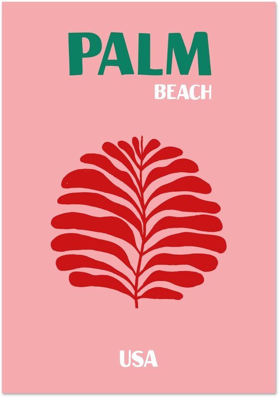 Poster USA - Palm Beach - 50x70 cm / 20x28″ | bol