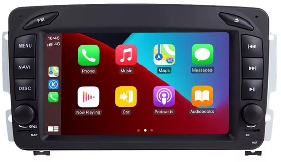 Navigatiesysteem auto met scherm - autoradio geschikt voor CarPlay en Android auto -... | bol