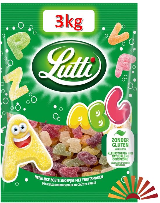 Lutti Gesuikerde ABC letters snoep 3kg - Sugared letters ABC ...