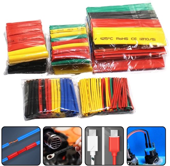Krimpkous Assortiment Met Soldeerhulzen - 328 Stuks - 2:1 ...