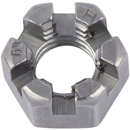 Wurth - DIN 937 staal blank - Kroonmoer, laag model DIN 937 staal 17H ...