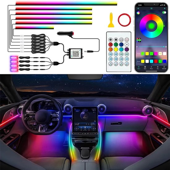 Glowride - V2 Auto Ambient Light - Sfeerverlichting - Dashboard incl ...