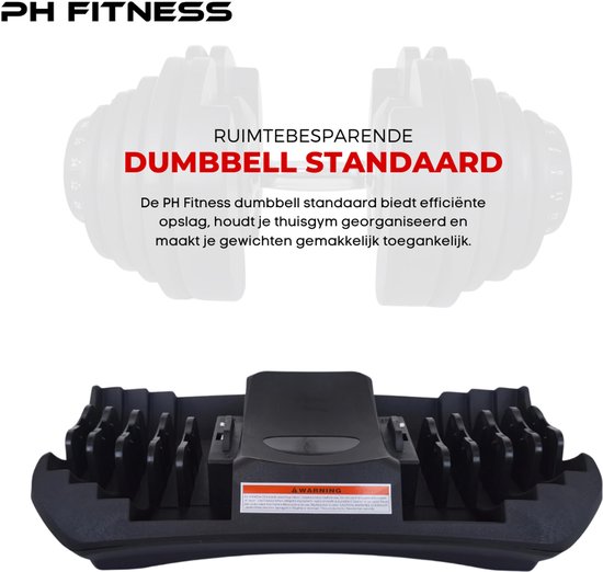 PH Fitness Smart Dumbbells set - Verstelbaar 2,5-24 kg - Home Gym - 2 ...