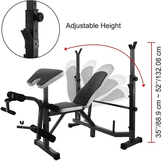 Halterbank - Multifunctionele Halterbank - Professionele Fitnessbank ...