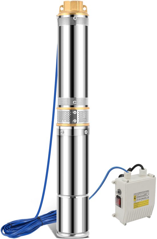 Diep bronpomp Dieptebronpomp Dompelpomp 3.4bar max 0.37kW met 20m kabel ...