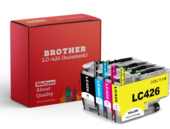 4-pack | Inkt cartridges - Alternatief Brother LC-426XL LC 426 bk/c/m/y ...