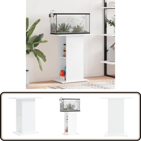 vidaXL Aquariumstandaard - Wit - 60,5x36x72,5 cm Aquarium Standaard ...