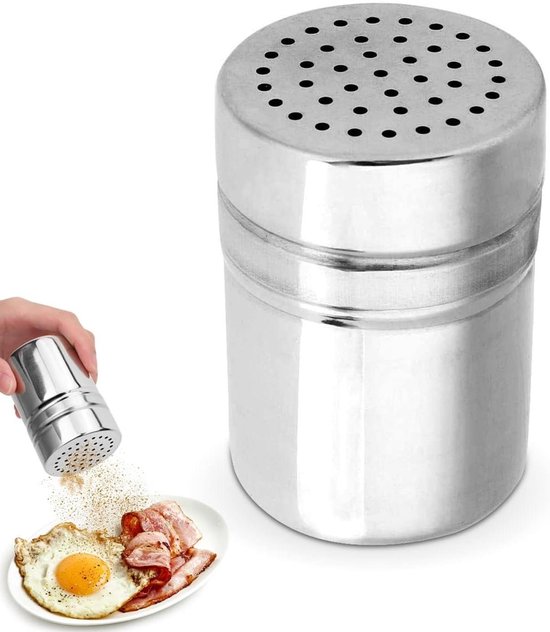 Zout- en pepervaatjes van roestvrij staal met deksel - keukenapparaat (S) | bol