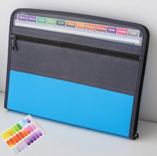 Projectmap - A4 - Uitvouwbare Dossiermap Met Tabs - 13 Vakken ...