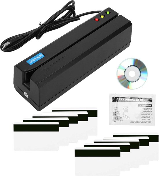 MSR605X Magneetstripkaartlezer - 3 sporen - Gratis software - USB ...