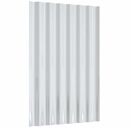 vidaXL Dakpanelen 36 st 60x36 cm gepoedercoat staal zilverkleurig ...