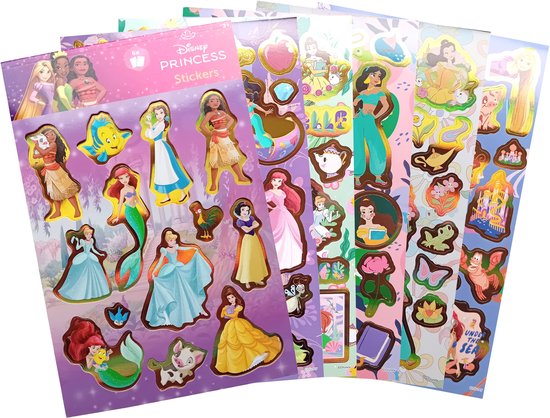Disney Princess Stickers - stickerboek met 6 stickervellen - disney ...
