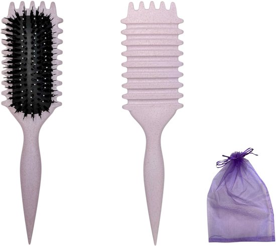 C-line Kroller Bouncy Curl Brush Borstel voor krullen met opbergtasje ...