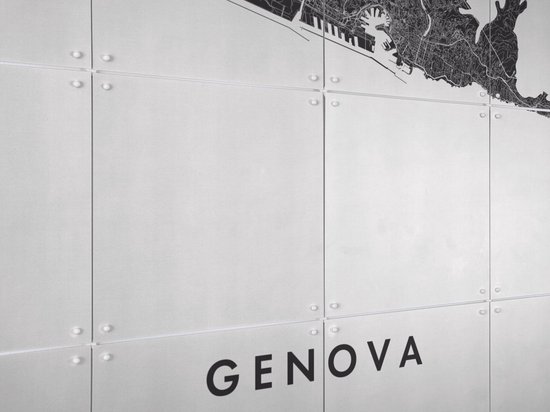 IXXI Genova City Map, Kunst in Kaart - 60 x 80 cm - Gratis ophangtool ...