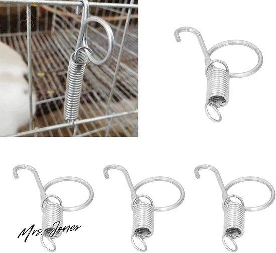 Mrs. Jones 20 STKS Konijn Kooi Deur Haak Metalen Vinger Lente Klink ...