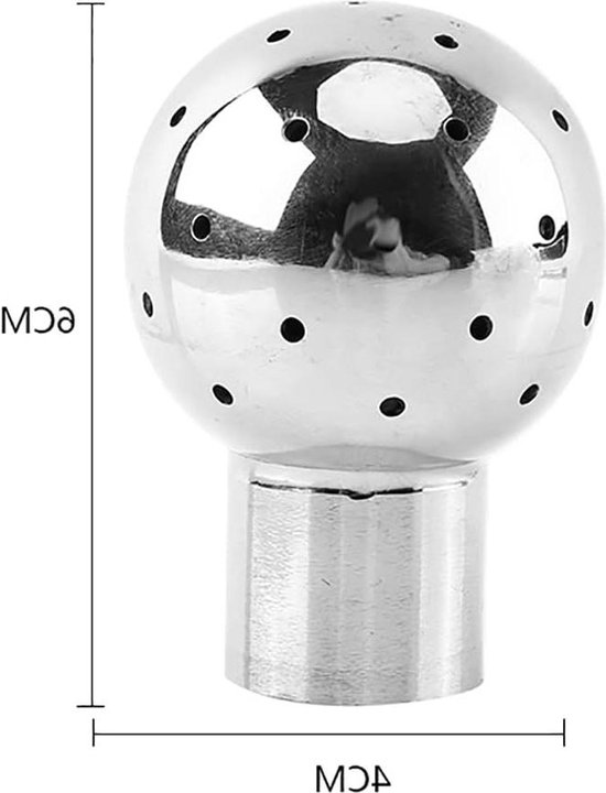 Sanitair RVS 304 tankspray reinigingsbal 360° draaibaar - CIP reiniging ...