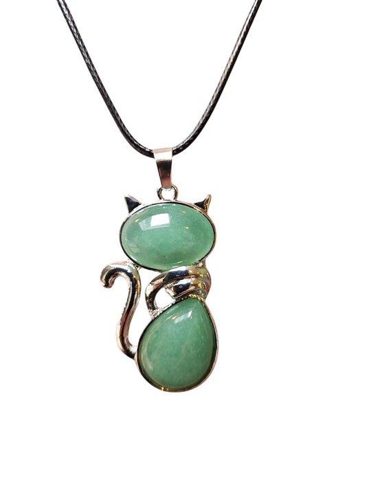 Groene aventurijn Katje hanger met ketting | bol