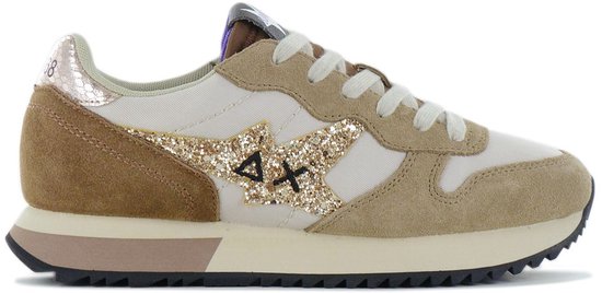 SUN68 Stargirl Glitter Logo - Dames Sneakers Schoenen Beige Z44210-16 - Maat EU 36 | bol