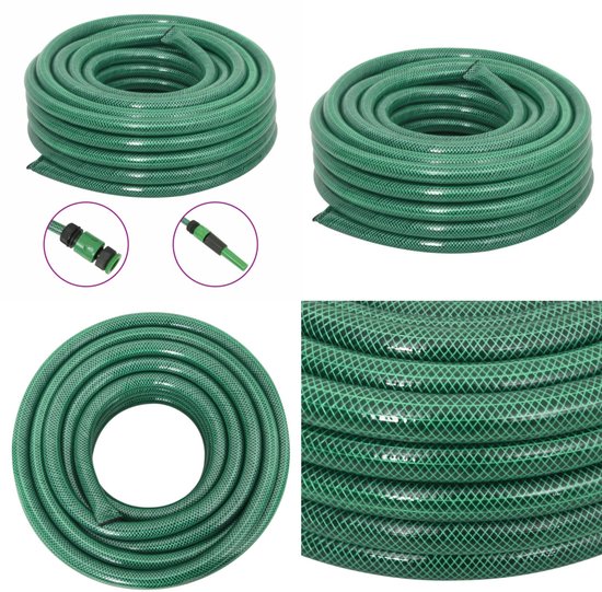 vidaXL Tuinslang met koppelingsset 0,75'' 30 m PVC groen - Tuinslang ...