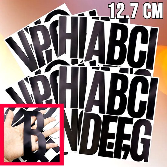 Grote Alfabet Stickers 12.7 cm Hoog – 8 Vel Zelfklevende XXL Letters ...