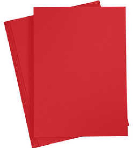 Rood Karton 180 Grams - Kerstrood A4 Karton - Hobbykarton - Stevig ...