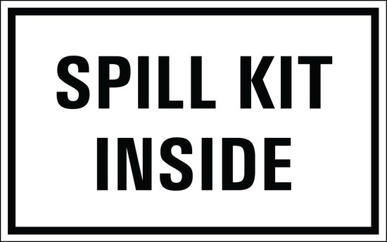 Spill kit inside sticker 200 x 125 mm | bol