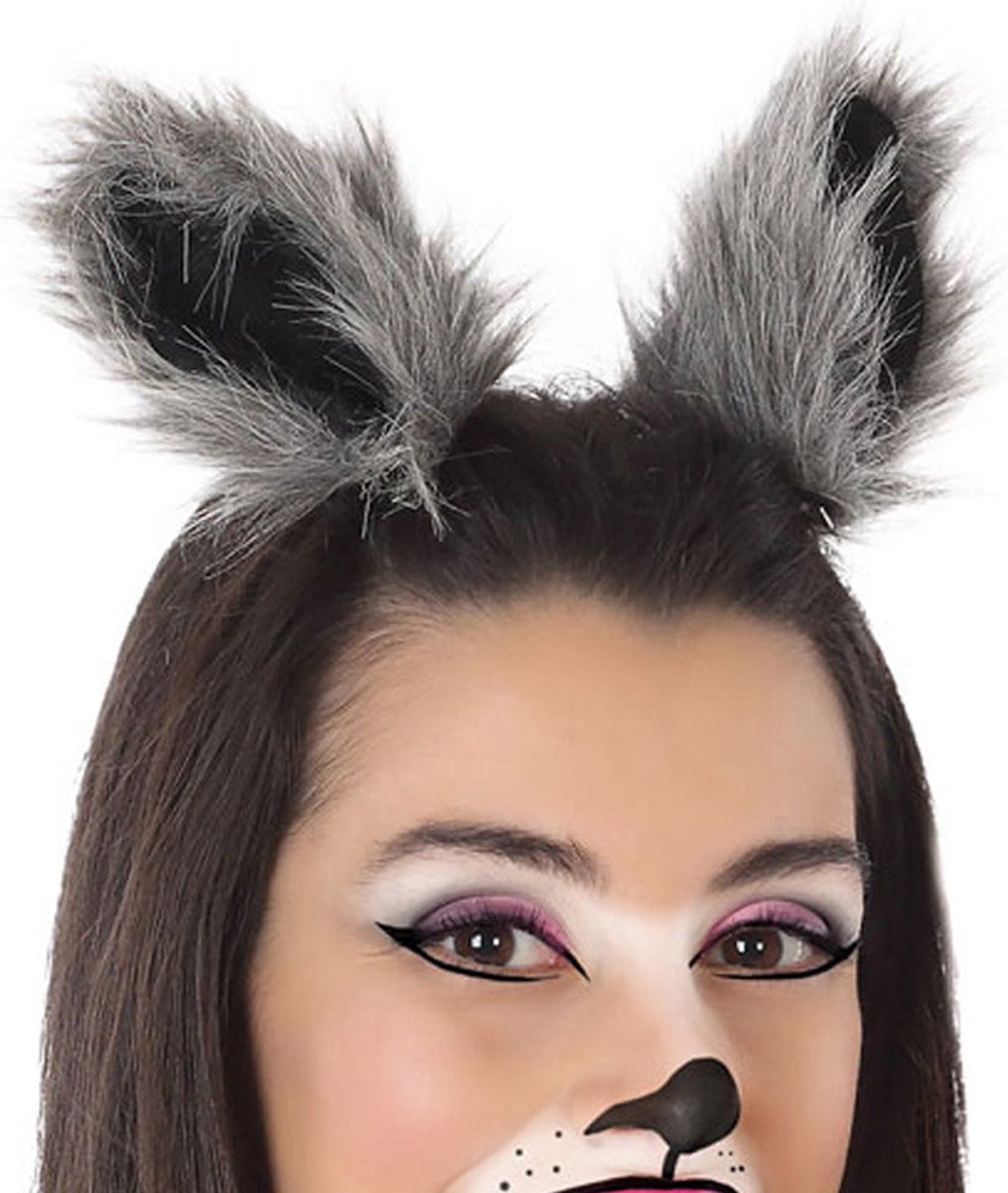 Atosa Verkleed diadeem wolf/wolven oren/oortjes - meisjes/dames ...